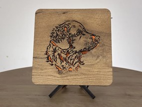 Li-Go "Labrador štěně" lampa 19x19cm provedení povrchu: dub