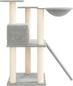 Škrabadlo pro kočky se sisalovými sloupky světle šedé 83 cm 171652
