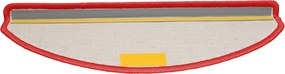 Schodové rohože 15 ks 65 x 21 x 4 cm červené, půlkulaté, velké 133907