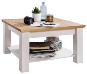 Konferenční stolek malý, borovice, barva bílá - dub, kolekce Marone