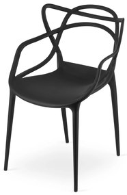 Černá plastová židle KATO