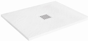 Rea Black Rock, konglomerátová sprchová vanička 120x90x3, 5 cm, bílá, REA-K5582