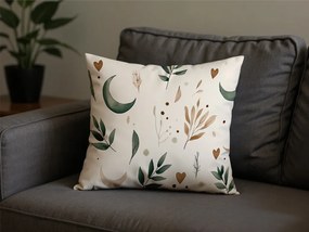 Povlak na polštář z mikrovlákna BOHO MOON 45x45 cm, krémový
