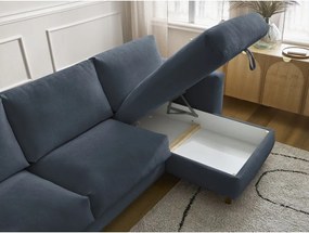 Tmavě modrá rohová pohovka Nouveau Cocoone – Bobochic Paris