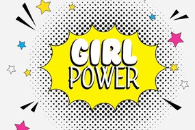 Obraz s pop art nápisem - GIRL POWER - 90x60