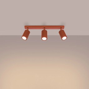 Sollux Lighting Stropní svítidlo KARBON 3L červený okr