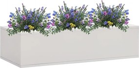 vidaXL Květinový truhlík do kanceláře 90 x 40 x 23 cm ocel [336426] Barva: světle šedá