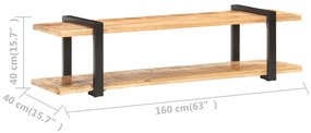 TV stolek 160 x 40 x 40 cm masivní hrubé mangovníkové dřevo - Default Title