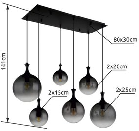 Globo 15885-6H - Lustr na lanku DALTON 6xE27/10W/230V
