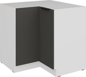 ARIA po | dolní skříňka 90x90 DN 2F rohová s policí | 90x90 cm | bílá/šedá grafit
