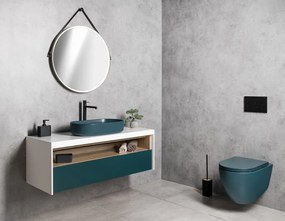 Isvea Sapho INFINITY OVAL 55 x 36 cm 10NF65055-2P umyvadlo na desku zelená petrol