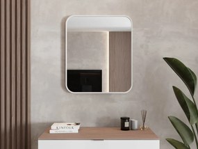 Designové zrcadlo Simple White 70×60 / 80×60 – montáž na výšku i šířku | Lavedo by Aplomo Rozměr: 80cm