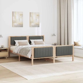 Rám postele s čelo hnědá a tmavě šedá 160 x 200 cm 3394309