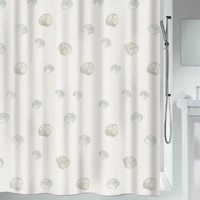 SPIRELLA Sprchový závěs ATLANTIS bílý / Motiv mušlí / Polyester / 120