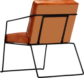 Křeslo bronzové pravá kůže 284411