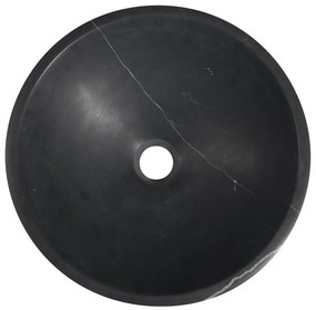 Sapho, BLOK kamenné umyvadlo průměr 40cm, černý Marquin, matný, 2401-35