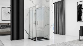 Rea Grand Black, sprchová vanička z minerálního kamene 90x90x3, 5 cm, REA-K4595