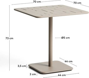 Ocelový zahradní jídelní stůl 70x70 cm Brai – Kave Home