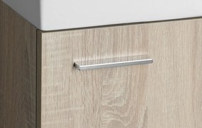 Aqualine ZOJA skříňka s keramickým umyvadlem 40 x 22 cm dub hnědá 51049DP-02