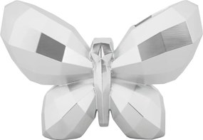 Designová váza Butterfly 22 cm stříbrná