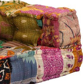 2místný modulární pouf patchwork textil 244987