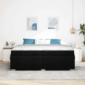 Rám postele s matrací Černá 200 x 200 cm textil 3399210