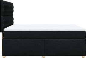 Box spring postel s matrací černá 160x200 cm textil 3293640
