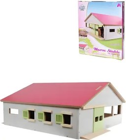 KIDS GLOBE Stáj pro koně dřevěná / 62 × 56 cm / od 3 let