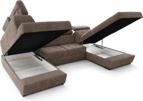 Rozkládací rohová sedačka CLEVER U 345x205 - výběr potahové látky levý roh Element 21 - modrá