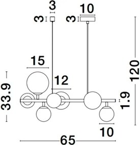 Závěsné svítidlo NOVA LUCE ODILLIA G9 9028858 bez žárovky