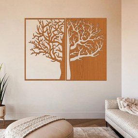 dřevo života Dřevěný strom na zeď DUALITY Barevný vzor: Ořech, Rozměry (cm): 40x30