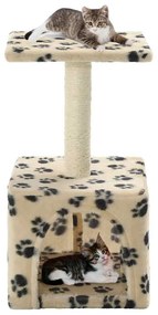 Škrabadlo pro kočky sisalové sloupky 55 cm béžové s potiskem 170540