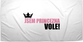 Sablio Ručník Jsem princezna, vole! - 50x100 cm