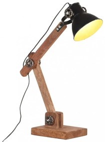 Stolní lampa kov / mangovníkové dřevo Dekorhome Stříbrná