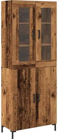 Vysoký bufet 2 ks Staré dřevo 69,5 x 34 x 180 cm 3334349