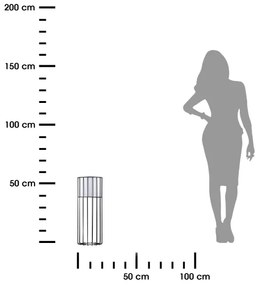 Kovový květináč LOFT 55x20 cm černá/bílá