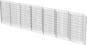 Gabionová zeď z pozinkované oceli 450 x 30 x 100 cm 143571