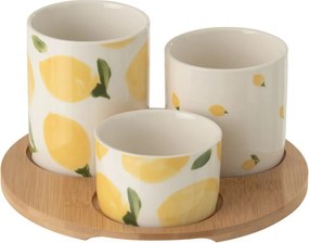 Malá sada na předkrmy s motivem citrónů Casa Limone - Ø 8*9 cm