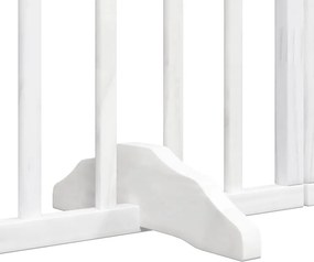 Zábrana pro psy s dvířky skládací 12 panelů bílá 960 cm topol 3155564