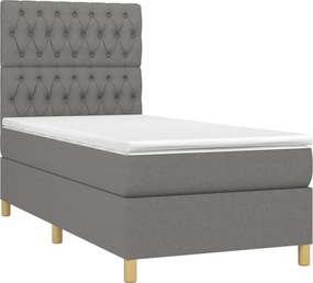 vidaXL Box spring postel s matrací 90x200 cm textil [3142546] Barva: Černá