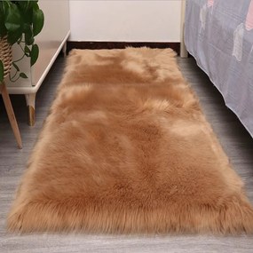 Plyšový koberec Premium s dlouhým vlasem - tmavě béžový F1H 160x220