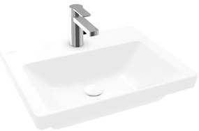 Villeroy & Boch Subway 3.0 - Umyvadlo nábytkové 550x440 mm, bez přepadu, otvor pro baterii, CeramicPlus, alpská bílá 4A70F5R1