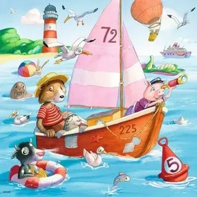 Ravensburger Zvířátka a vodní plavidla / 3x49 dílků / od 5 let