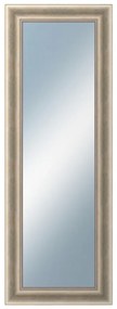 DANTIK - Zarámované zrcadlo - rozměr s rámem cca 50x140 cm z lišty KŘÍDLO velké stříbrné patina (2773)
