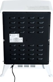 HOMCOM Elektrický krb Kamna s efektem plamene 950/1850W Ochrana proti přehřátí Bílá 41,5x28x54,8cm pro příjemné večery | Aosom.de