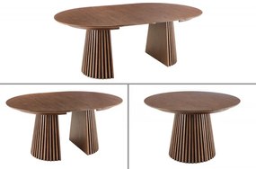 Roztahovací jídelní stůl Wadeline 120-160-200 cm tmavý dub