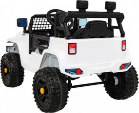 Ramiz Autíčko Jeep Dark Night na baterie pro děti bílé + pomalý start + EVA kola + LED audio