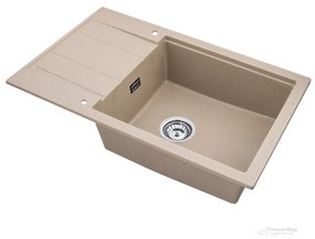 Gamma Modern 8010, 1-komorový granitový dřez 800x500x210 mm, béžová, GMA-ZM-8010-B