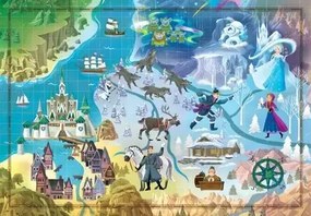 Clementoni PUZZLE Disney Mapa - Frozen / 1000 dílů / od 14 let