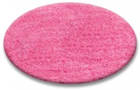 Kulatý koberec SHAGGY 5cm růžový Rozměr: průměr 100 cm